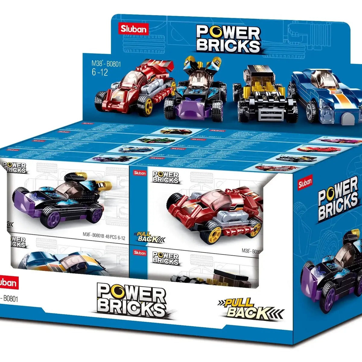 Sluban | Power Bricks Pull Backs Cars – Toybox Tales