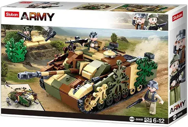 Sluban | WW2 Stug Iii Armoured Fighting Vehicle 524 Pcs | Toybox Tales