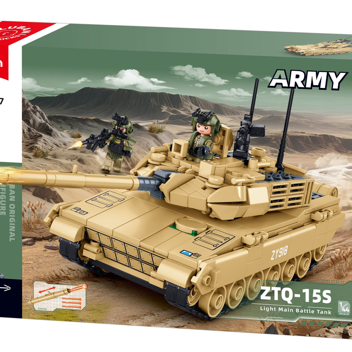 Sluban Army Tank Type 15 Building Set | Military Vehicle Construction ...