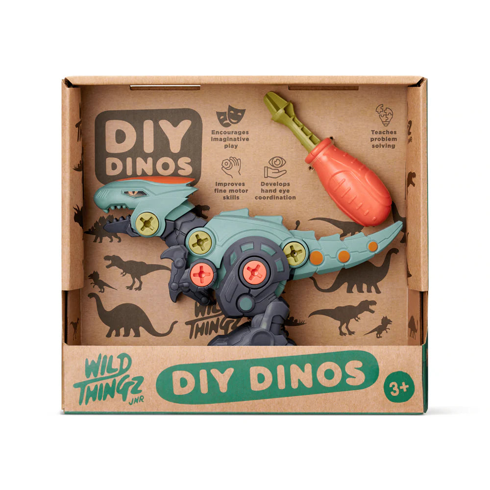 DIY Dino Velociraptor Building Toy | Ages 3-7 | Wild Thingz Jnr ...