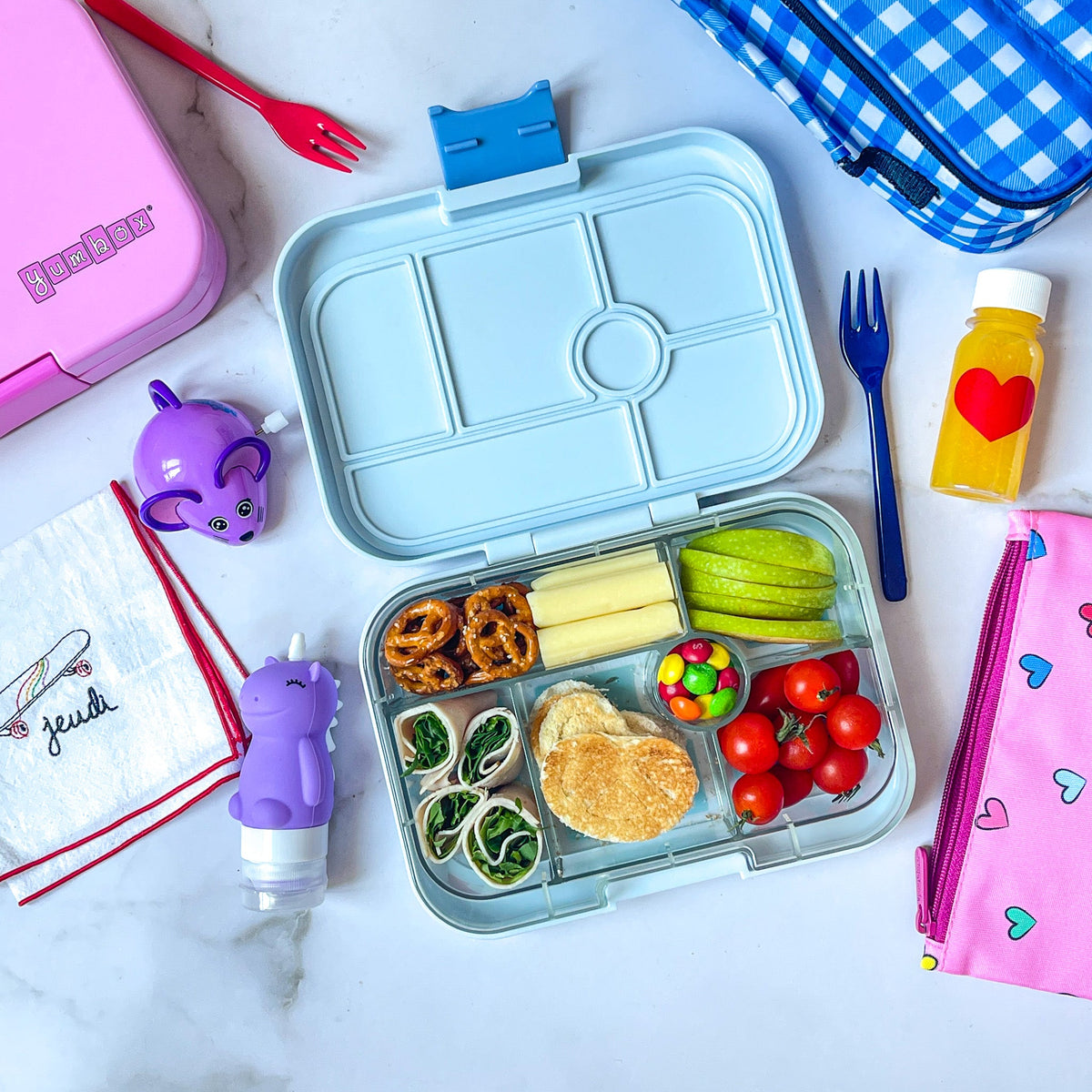 Yumbox Original Lunch Box - 6 Compartment Kids Lunchbox | Toybox Tales