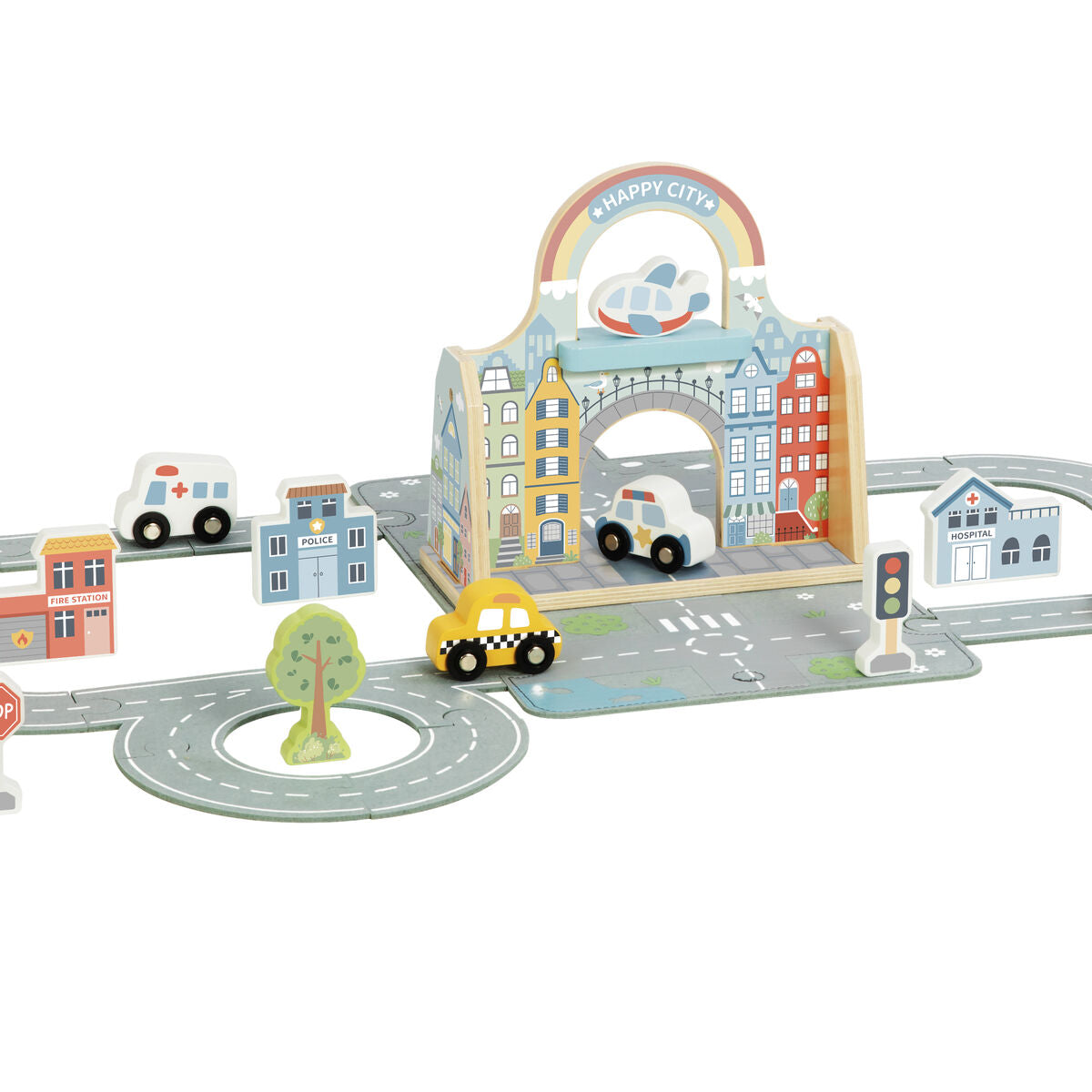 Tooky Toy Felt City Play Set | Creative Building Toy for Kids – Toybox ...